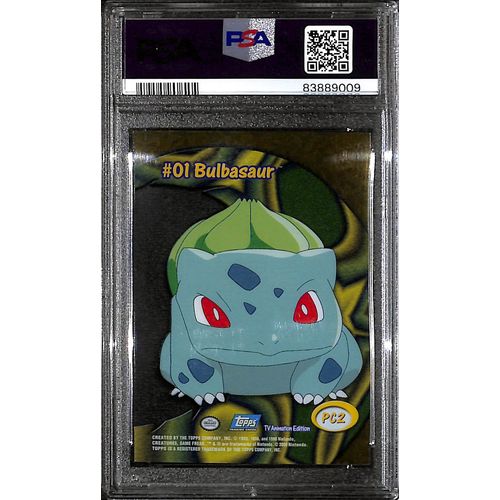 PSA9 - 2000 Pokemon - Topps Bulbasaur TV Animation Clear Cards 01