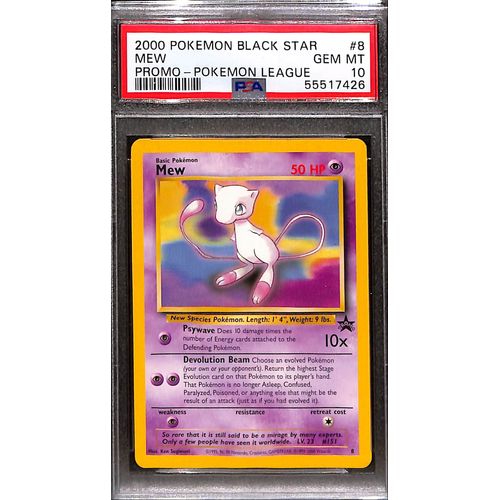 PSA10 - 2000 Pokemon - Mew Promo - Black Star - PROMO Pokemon League