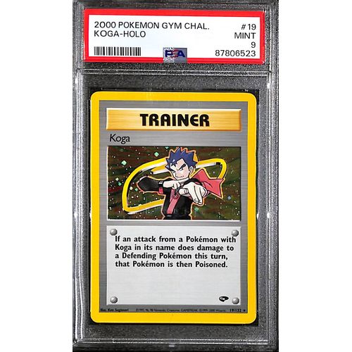 PSA9 - 2000 Pokemon - Koga Holo 19/132 - Gym Challenge