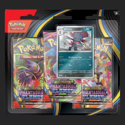 Pokémon ME02 Phantasmal Flames 3-Pack Blister | TCGroup Australia