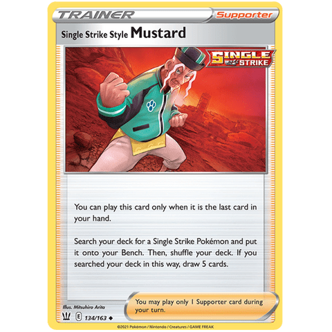 Single Strike Style Mustard 134/163 - Battle Styles - Pokemon
